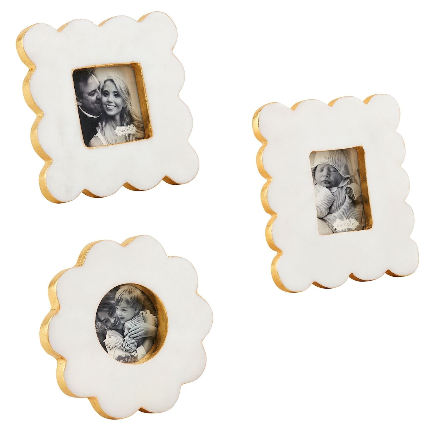 Mini Scallop Gold Edge Frames – Charlotte's Inc