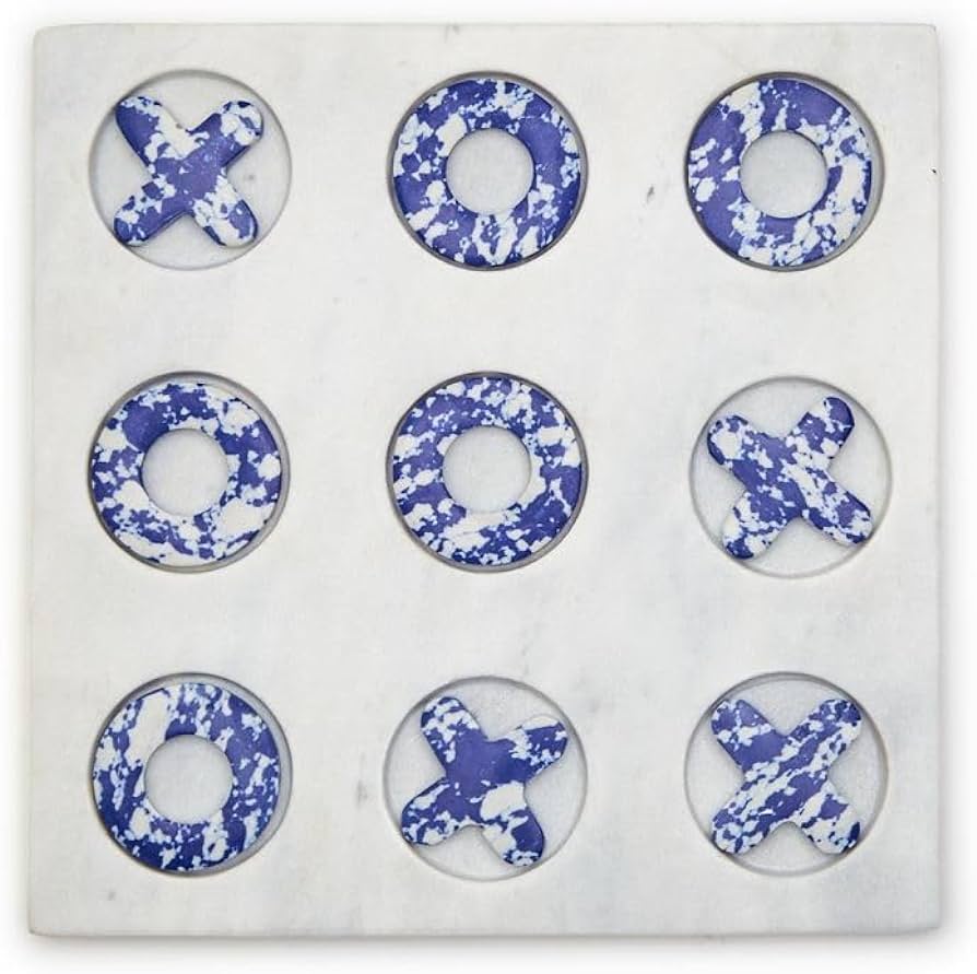 Blue and White Tic-Tac-Toe – Charlotte's Inc
