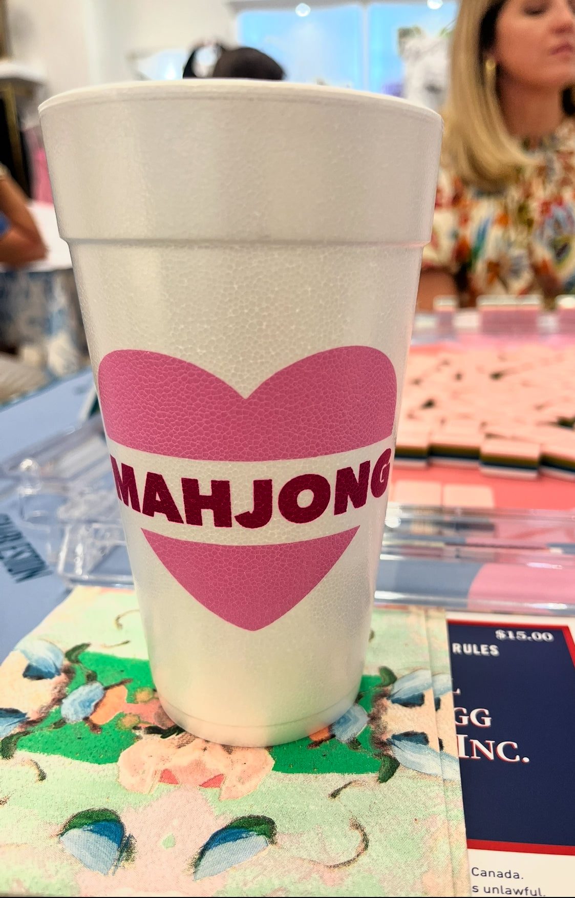 Mahjong Heart Styrofoam Cups | Set of 10 – Charlotte's Inc