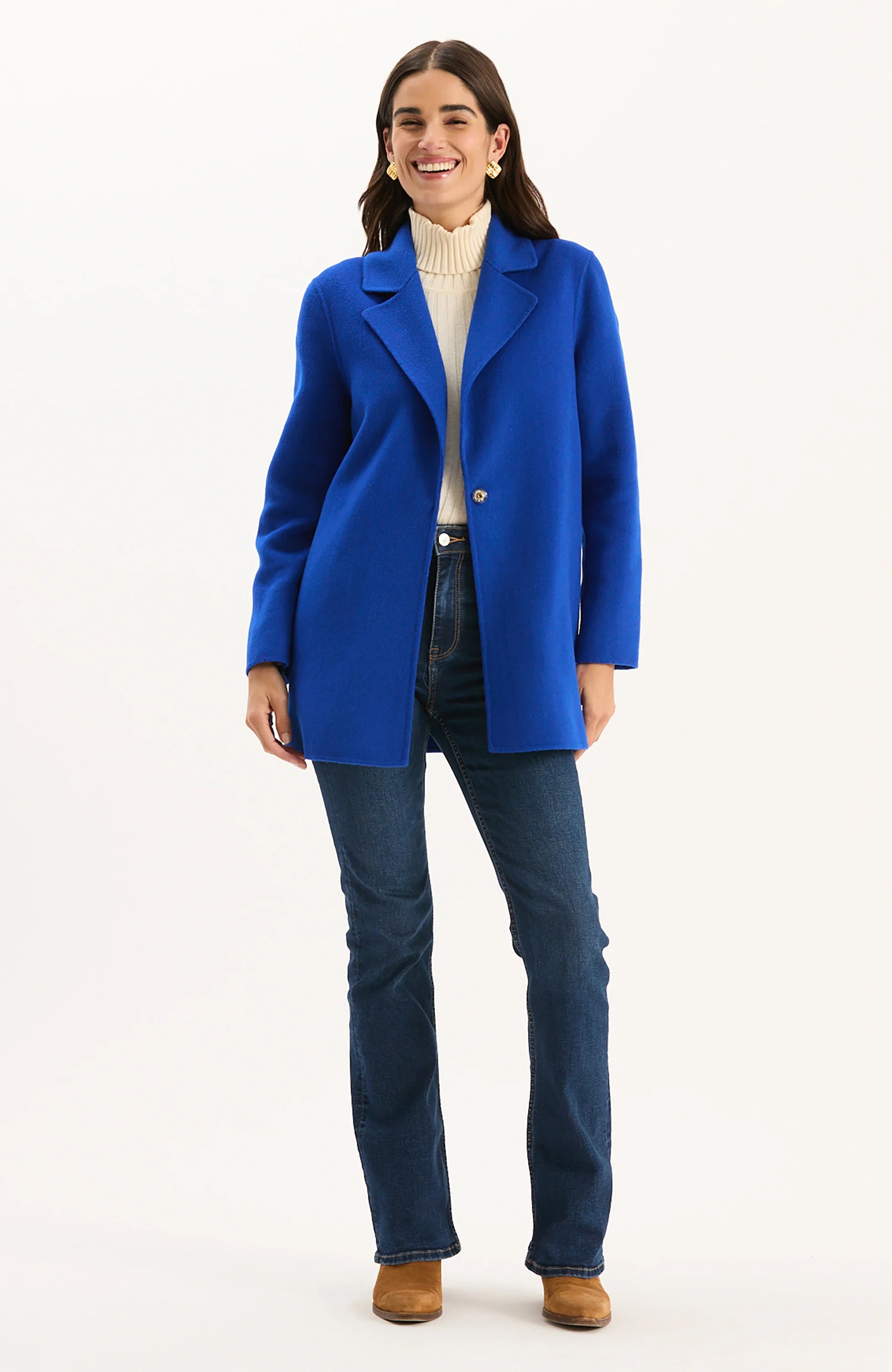 Shannon Car Coat | Banner Blue – Charlotte's Inc