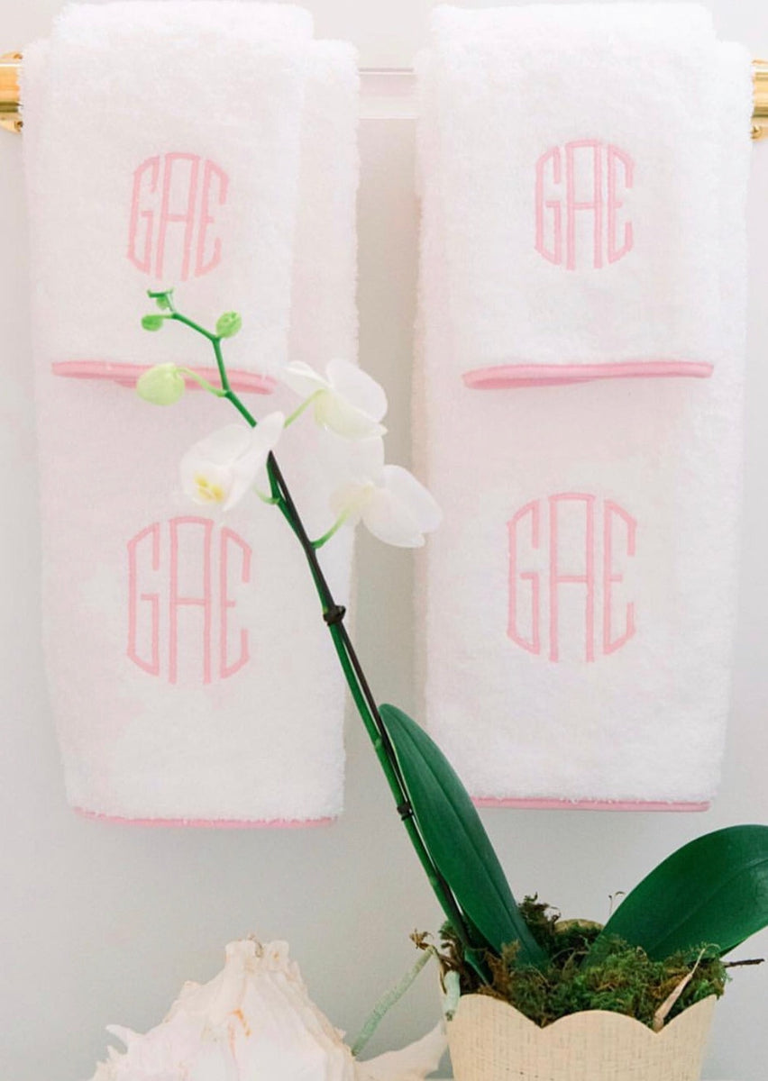Matouk Monogram Pink Towels – Charlotte's Inc